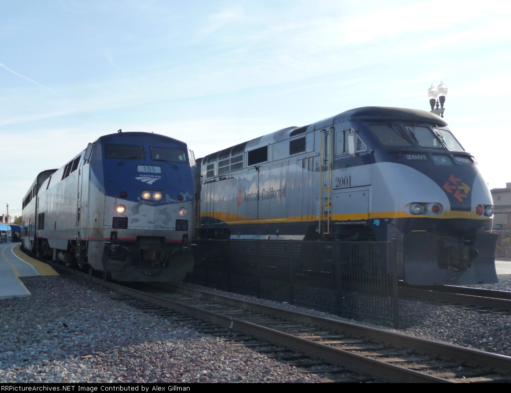 AMTK 155 West & CDTX 2001 Eastbound
